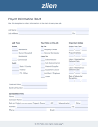 Project Information Sheet | zlien Download